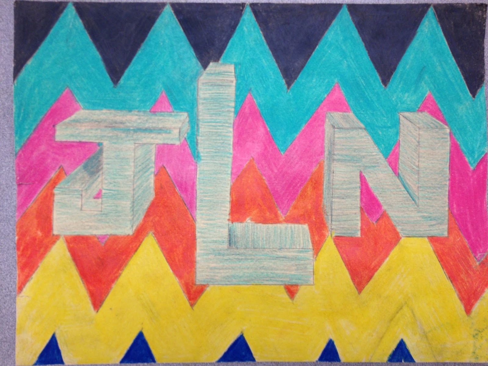 Julianne's Art: 2 Point Perspective Letter Drawing