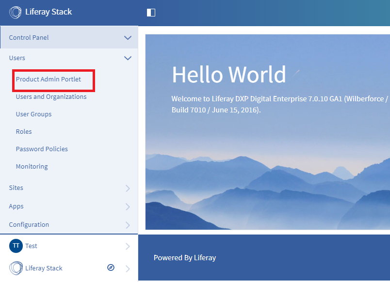 Adding Portlet To Product Menu In Liferay 7 DXP | LIFERAY STACK