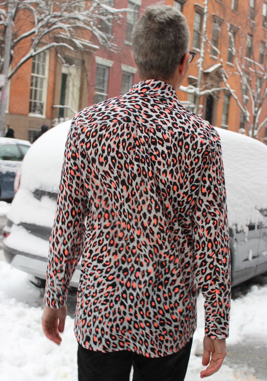 male pattern boldness: SNOW LEOPARD! -- Michael Models the Animal Print ...