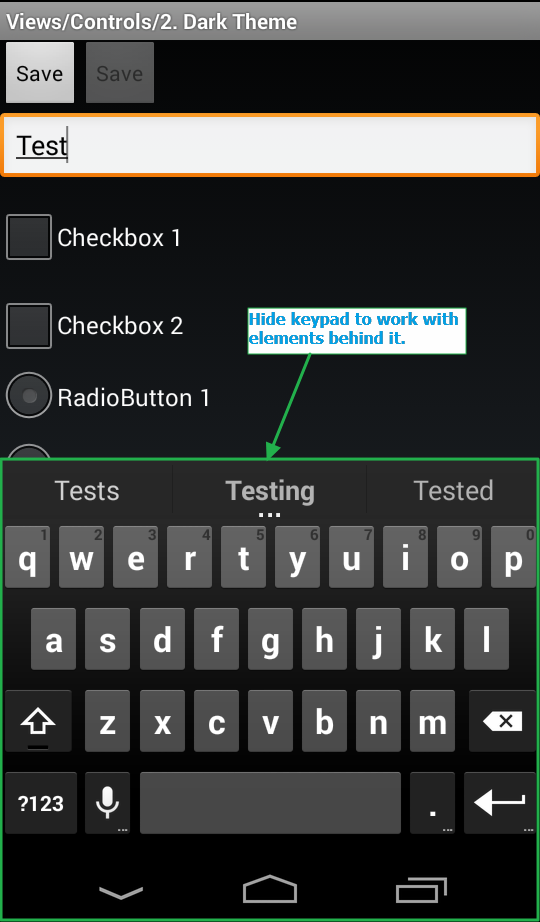 Appium Hide Android Keyboard During Test