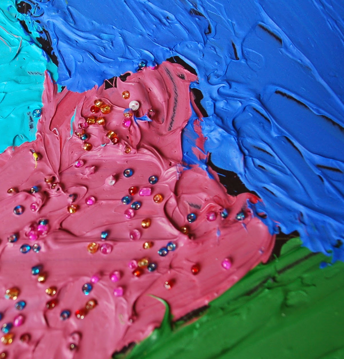 Sunnyside Art House: Textured Cakes and Clay Donuts (Wayne Thiebaud style)