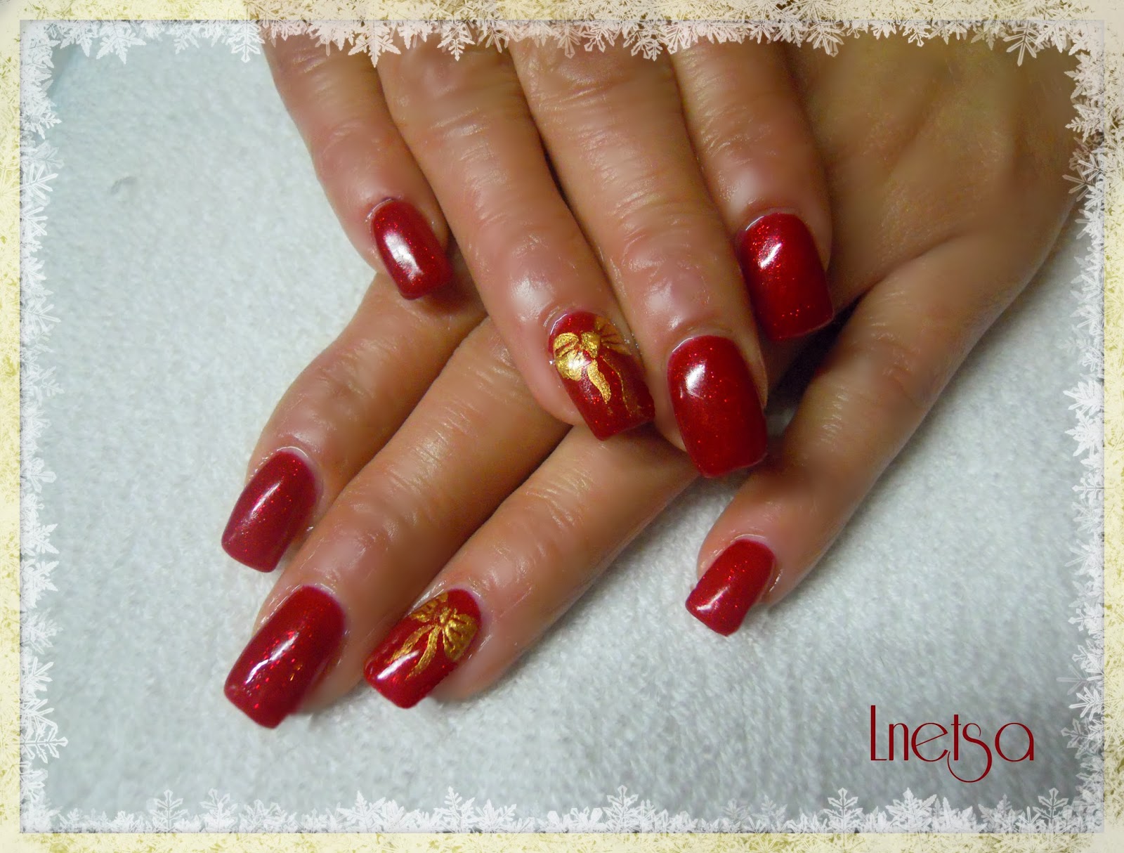 - Lnetsa 's nailart: IBD Just Gel polish "Cosmic Red"