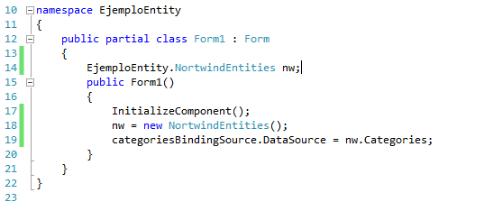 Ejemplo de Entity Framework con Windows Forms Ejemplo de Entity Framework con Windows Forms