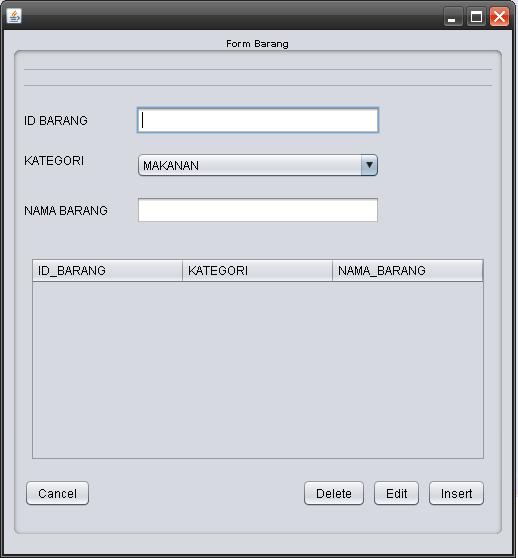 Moch Arif Blog: Membuat Form Barang Aplikasi Penjualan pada Java Netbeans