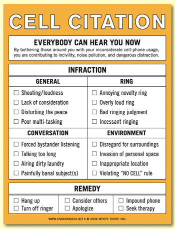 Provocative Manners: Stop Being Rude: Turn Off Your Cell Phones