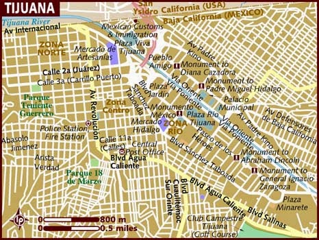 Maps of Tijuana, Mexico