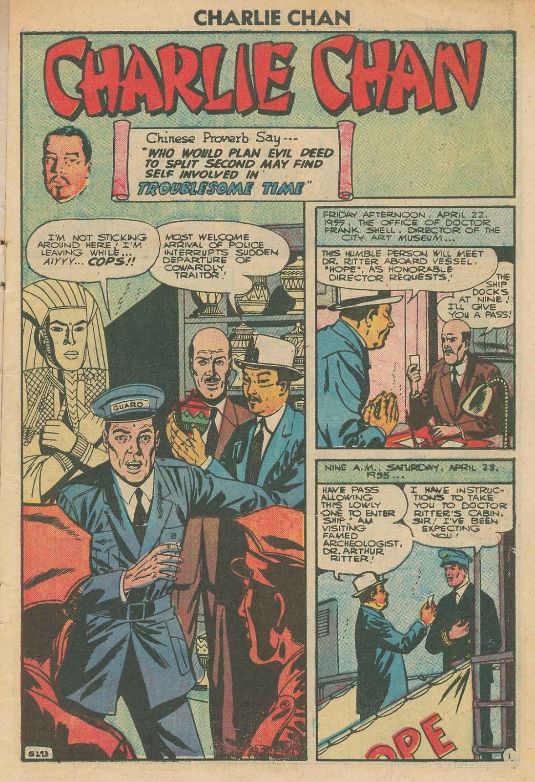 Old-fashioned Comics: Charlie Chan #1 – #5 (Crestwood Publications) #1 ...
