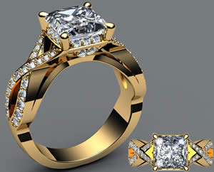 Unique Yellow Gold Engagement Rings