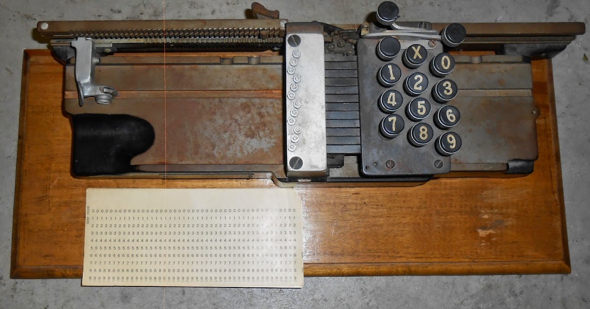 My Virtual Life: RetroTech: IBM 001 Manual Keypunch