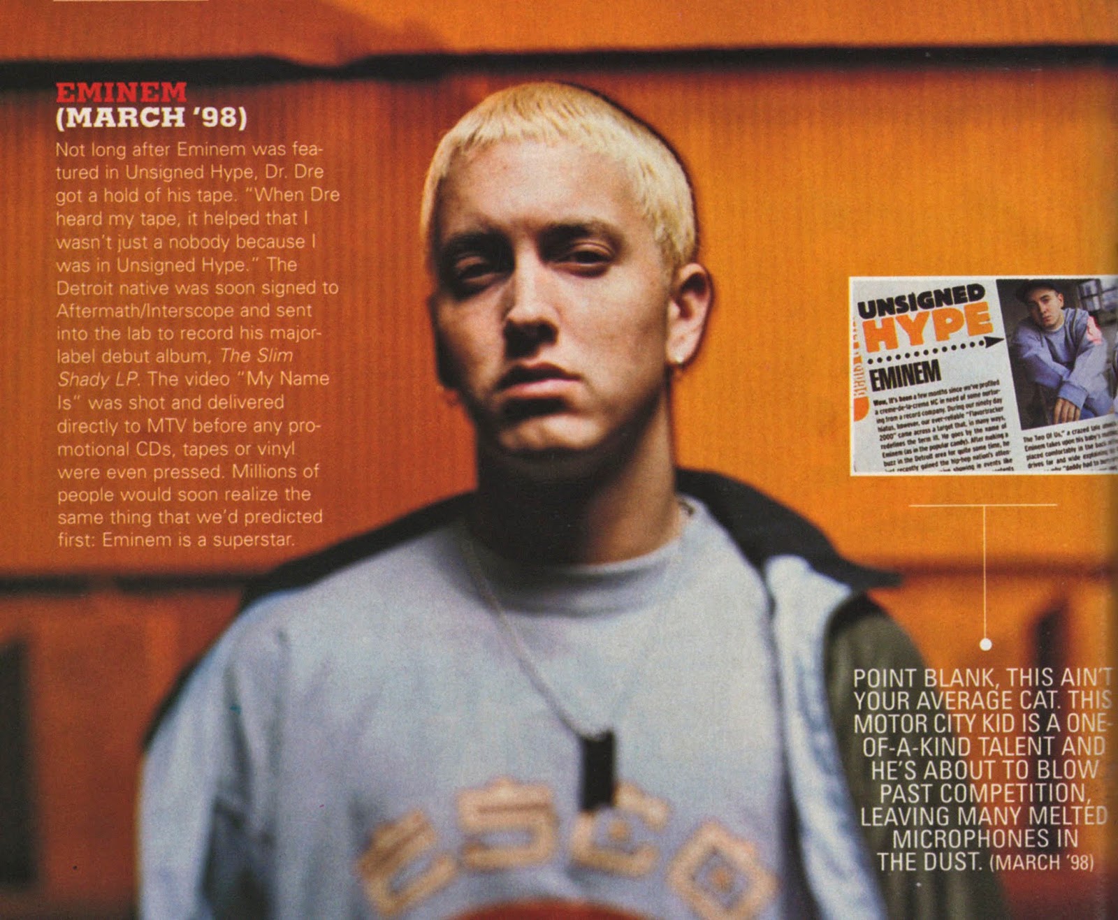 Hip-Hop Nostalgia: Eminem "Unsigned Hype" (The Source 3/98 + Update 2/02)