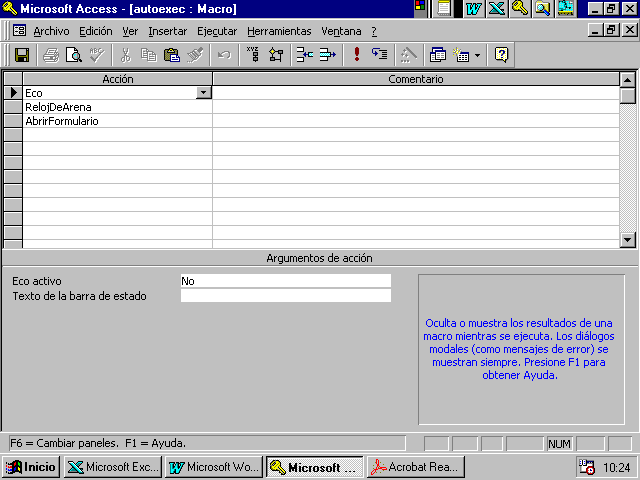 MACRO: CREACION DE UNA MACRO EN ACCESS