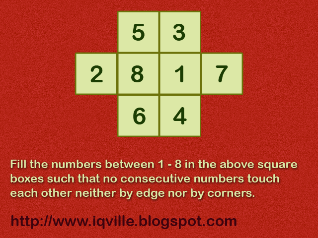 Consecutive Numbers and Boxes Puzzle | IQVille - - Perfect place for ...