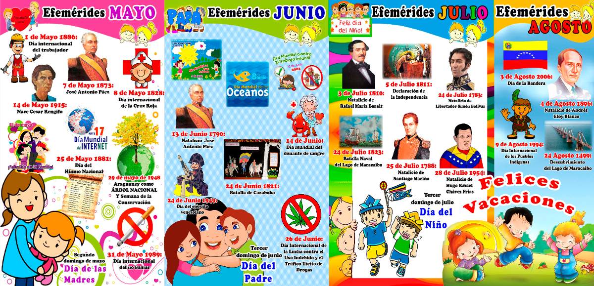 HILO DE MIEL: PASEO DE LA EFEMERIDES DE MAYO -AGOSTO