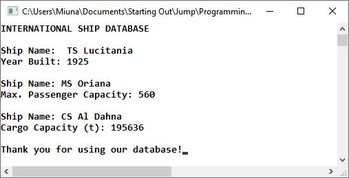 My C++ Playground: Programming Challenge 15.12 - Ship CruiseShip and ...