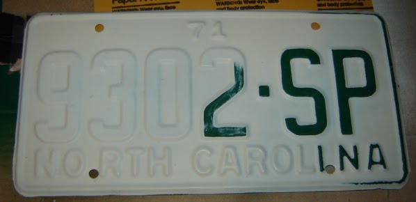 Tim's British Iron: Vintage License Plate for the TR6
