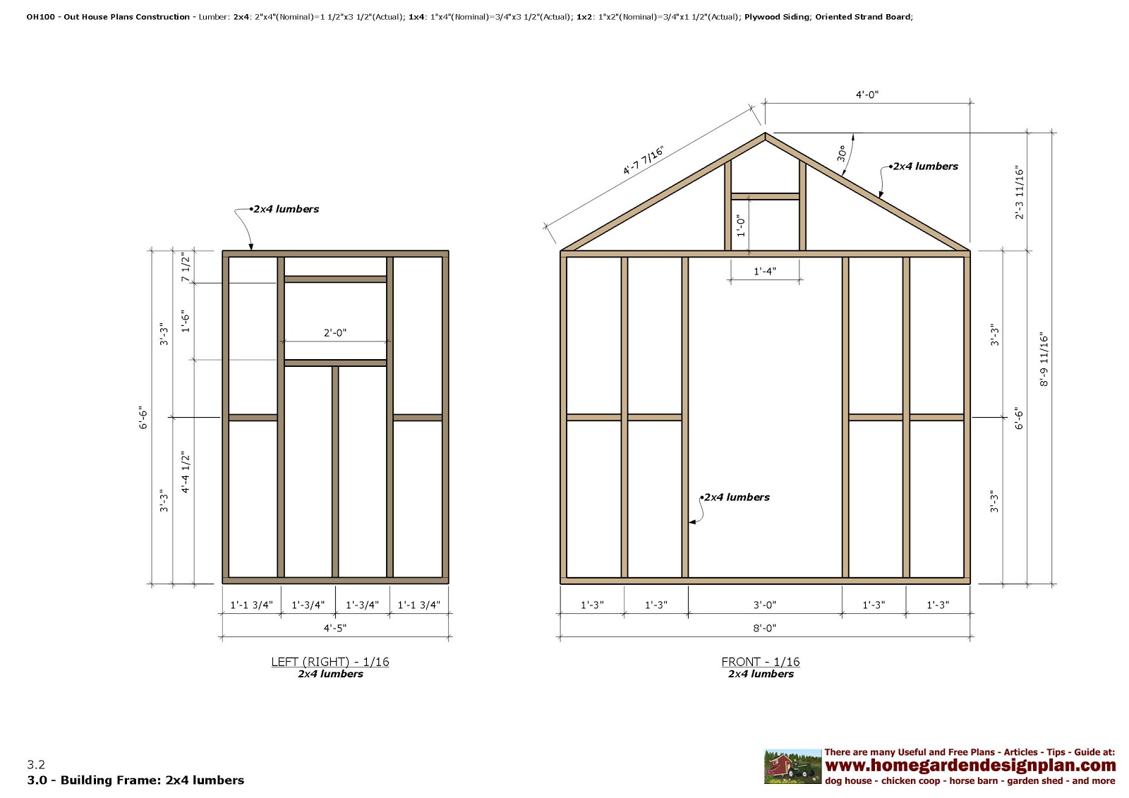 home garden plans: OH100 - Out House Plans Construction - Out House ... home garden plans: OH100 - Out House Plans Construction - Out House ...