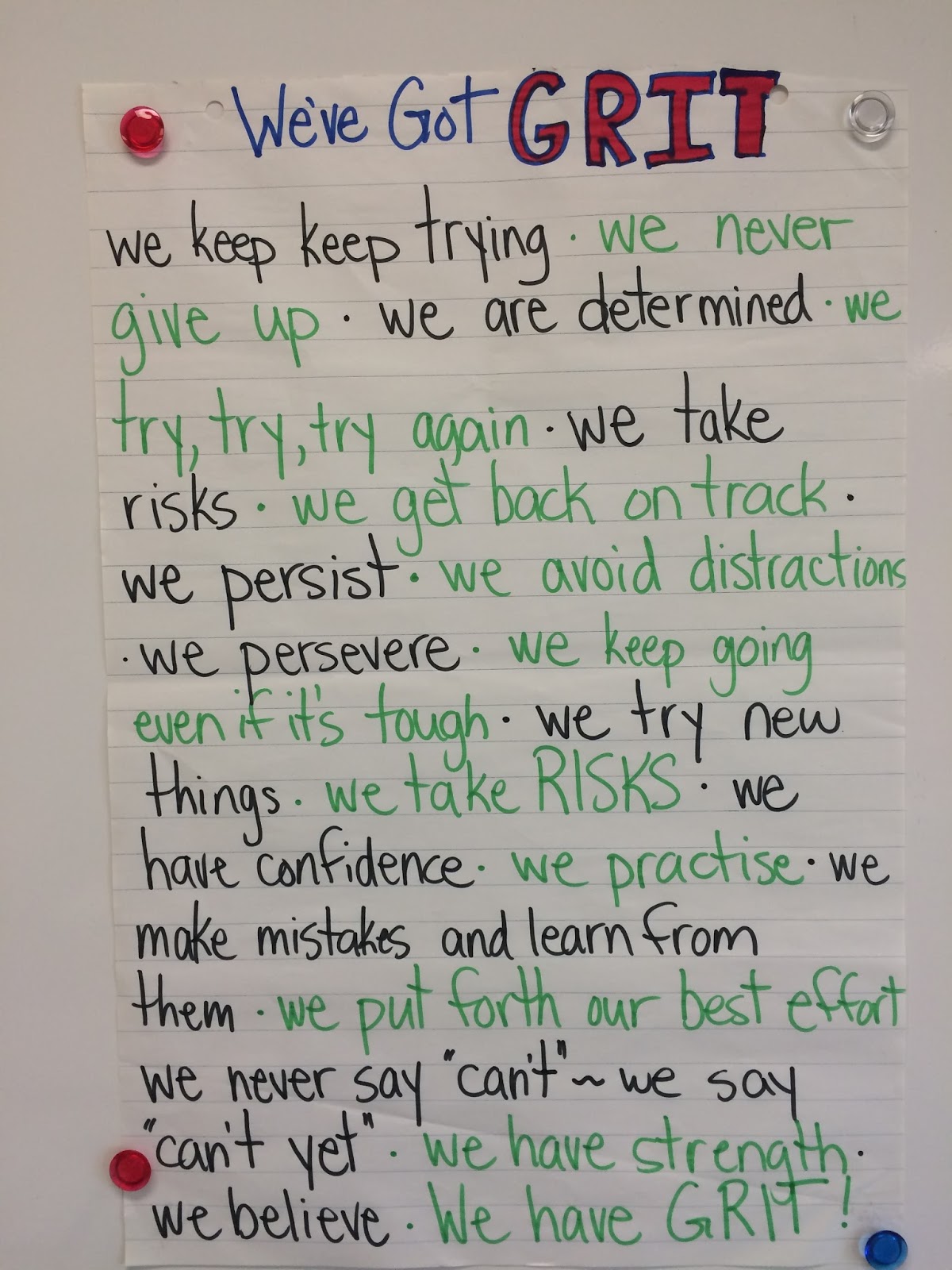 Mrs. Lloyd's Grade 6 Class: We've got GRIT!