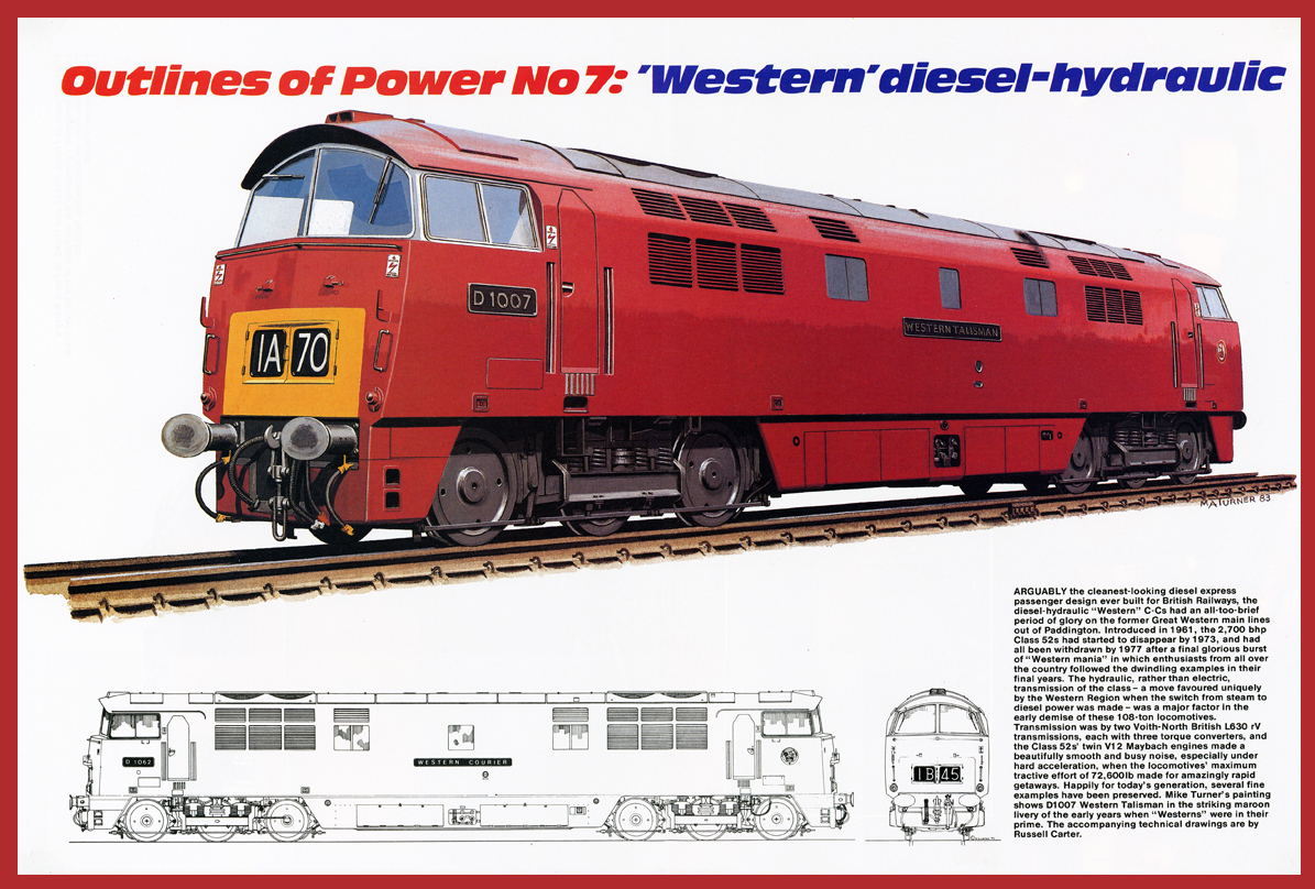 Lakeland Railway: Outlines of Power - Nº 7 : Class 52 'Western Diesel ...