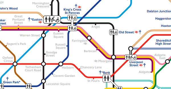 【倫敦旅行必備】誠心推薦存檔 London Tube 地鐵廁所地圖，以避免在車上「要爆了」的痛苦