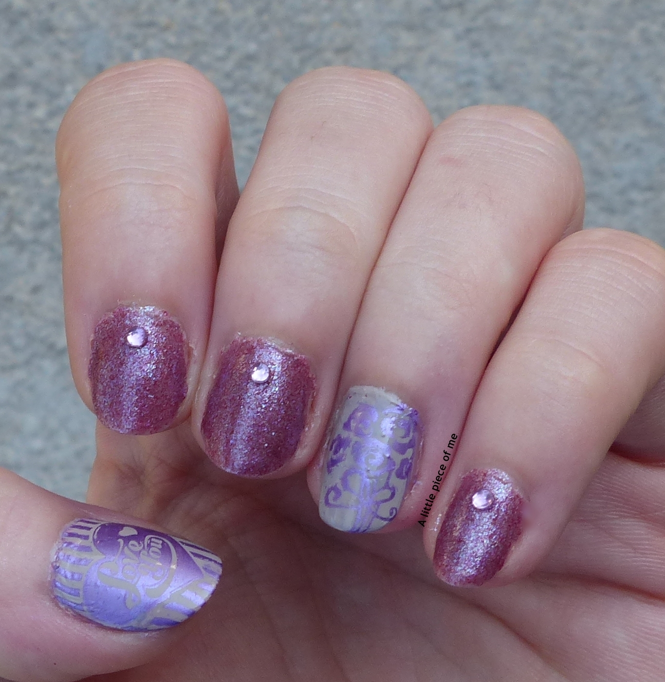 A little piece of me: NOTD with Born Pretty Store: Perfect in purple