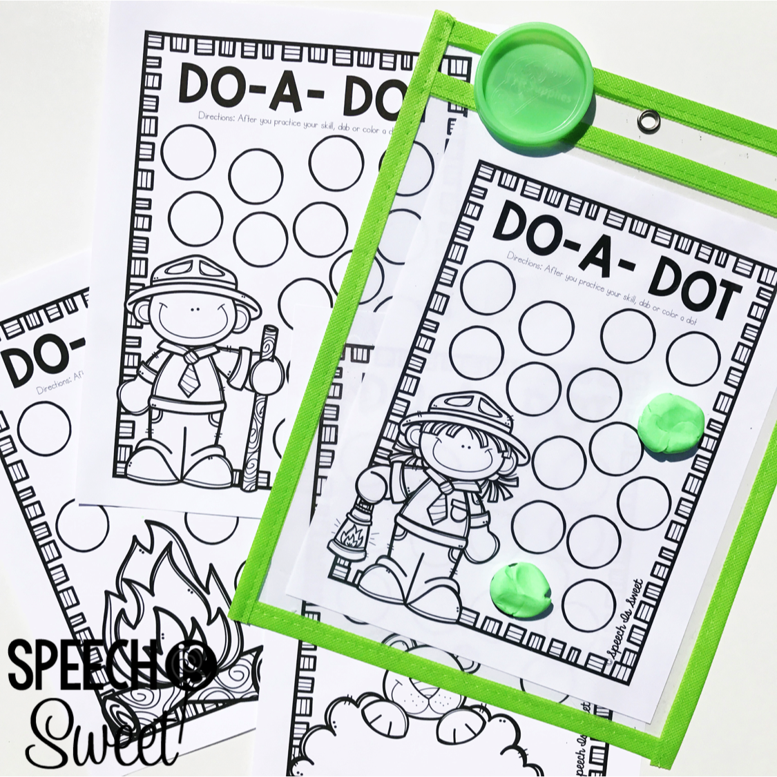 Free Camping Themed Dot Pages! - Speech is Sweet
