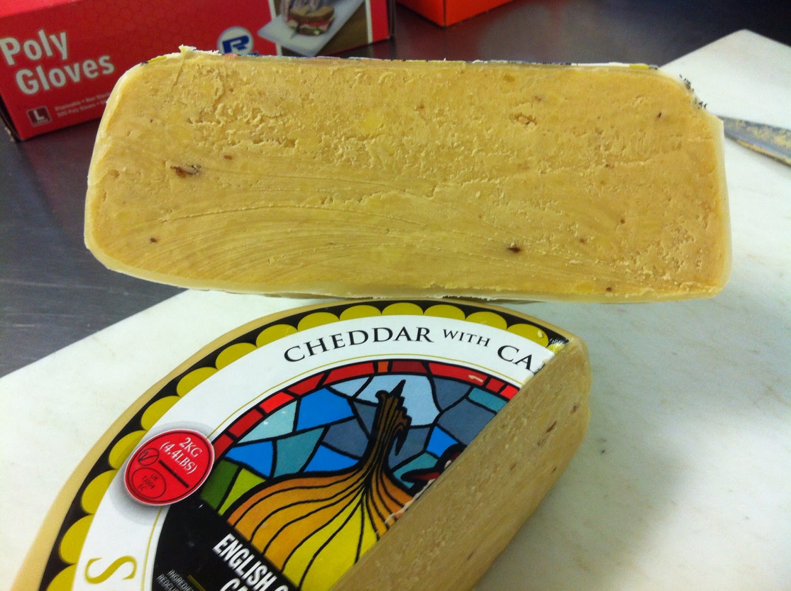 The Wine and Cheese Place: Cheddar with caramelized onions