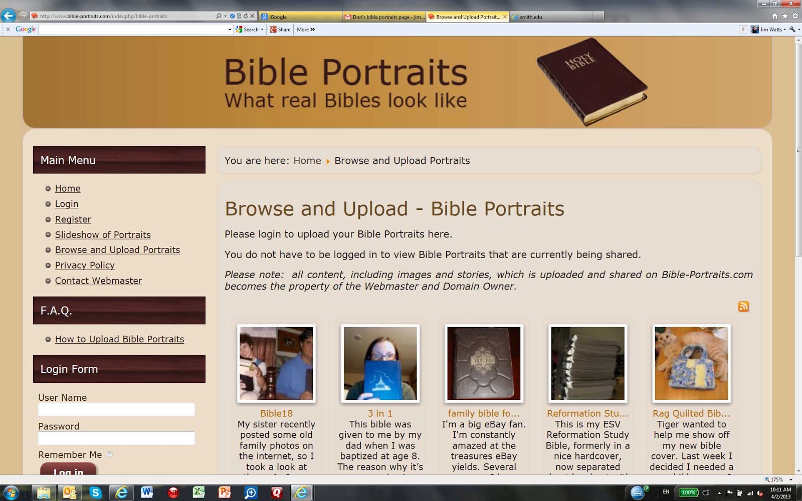 Iconic Books: Bible Portraits website