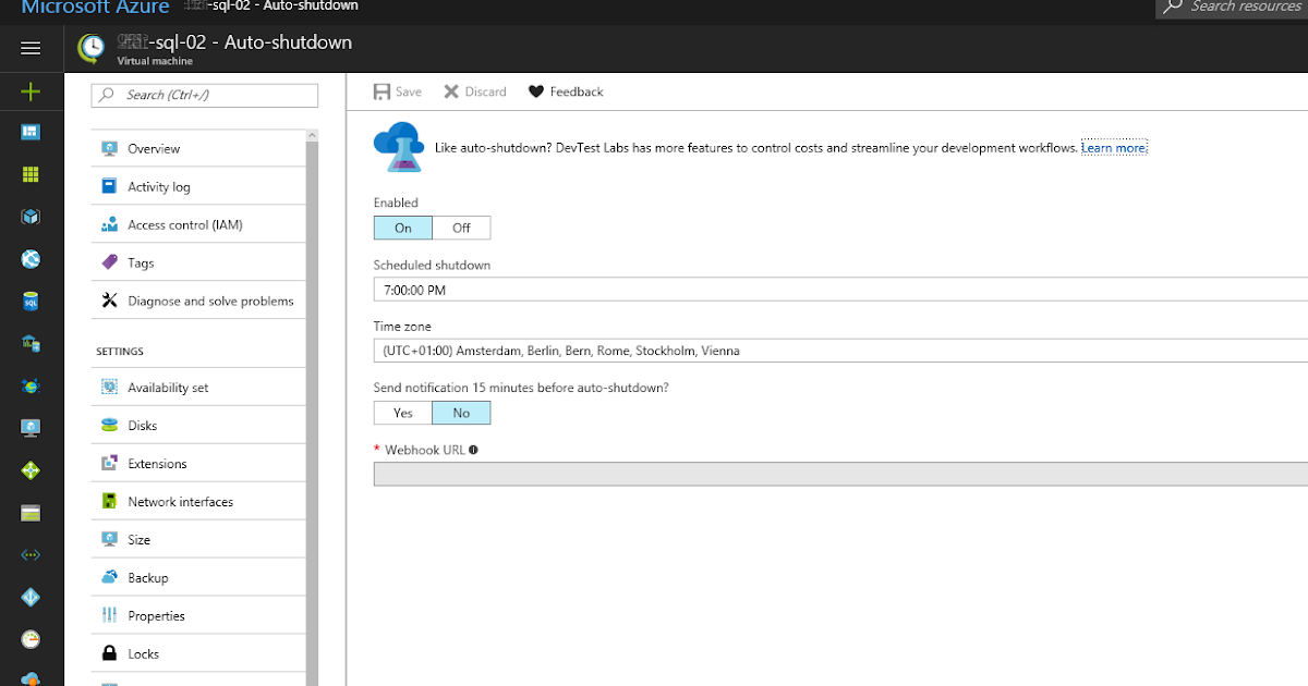 Microsoft BI Tools: Schedule Start of Azure Virtual Machine