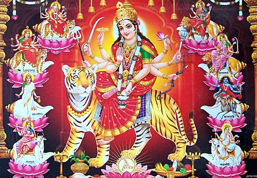Nine Goddess Pooja During Navratri Festival