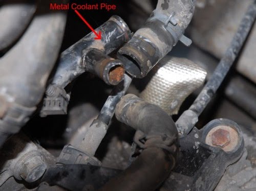 VW POLO: LEAKING METAL COOLANT PIPE