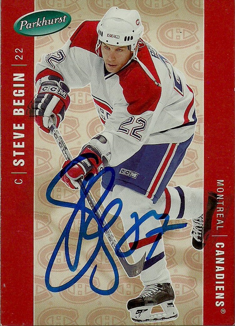 Hell's Valuable Collectibles: Steve Bégin: 3 Autographed Cards