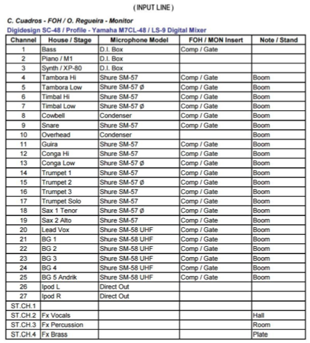 AUDIO SYSTEM DEL ECUADOR: Rider Técnico