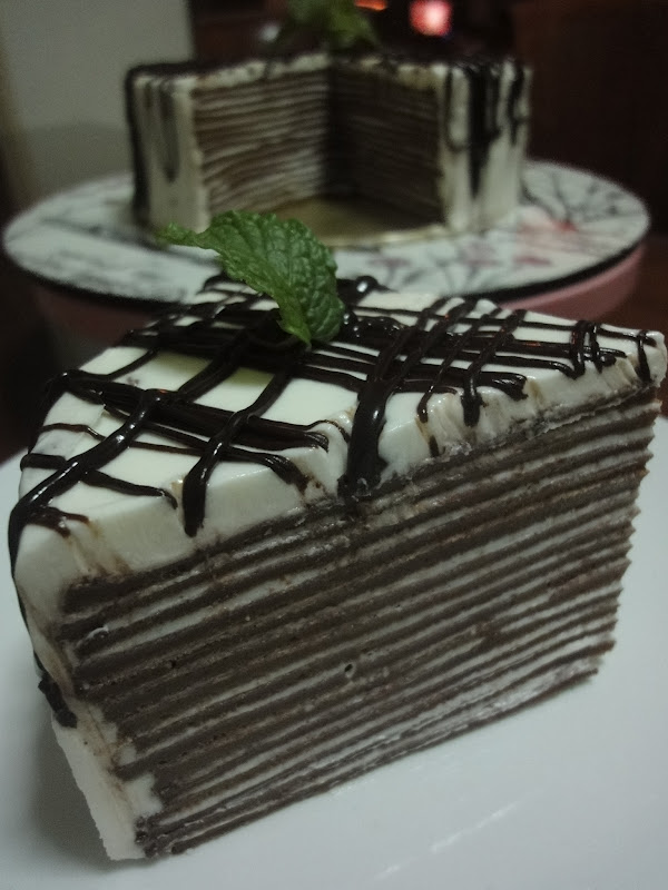 JUICY CAFE: CHOCOLATE MILLE CREPE CAKE