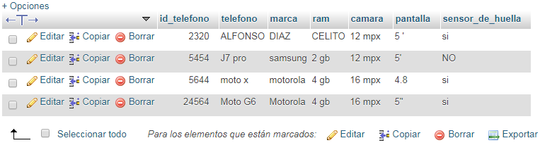 Bases De Datos: EJEMPLOS DE TABLAS SQL