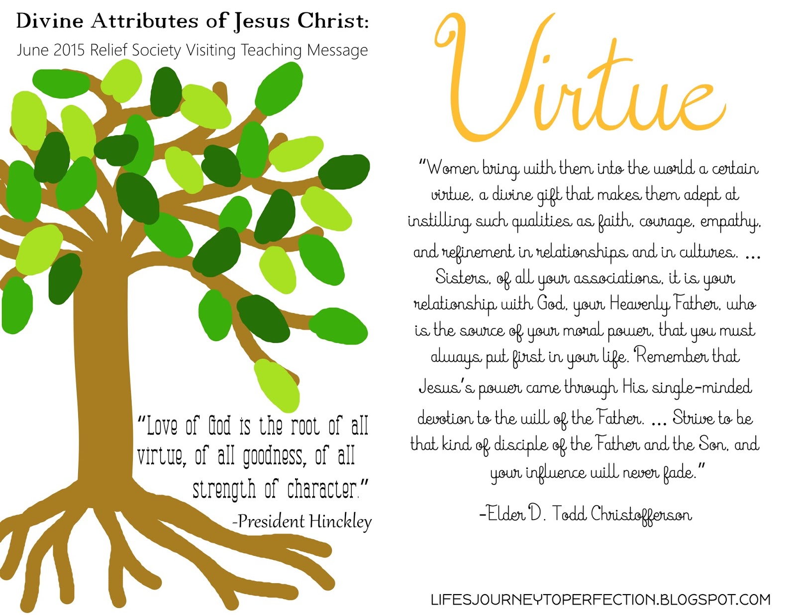 Life's Journey To Perfection: June 2015 Relief Society Visiting ...