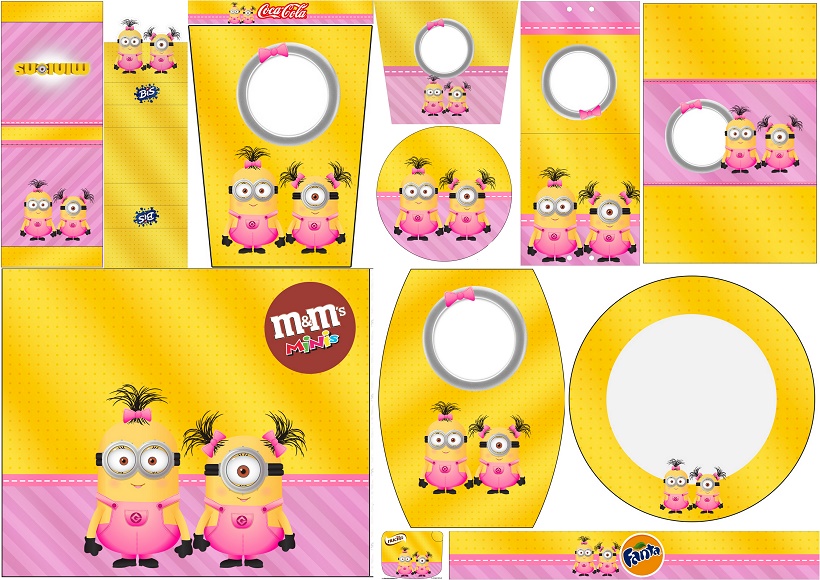 Minion Girls: Free Printable Candy Bar Labels. - Oh My Fiesta! in english