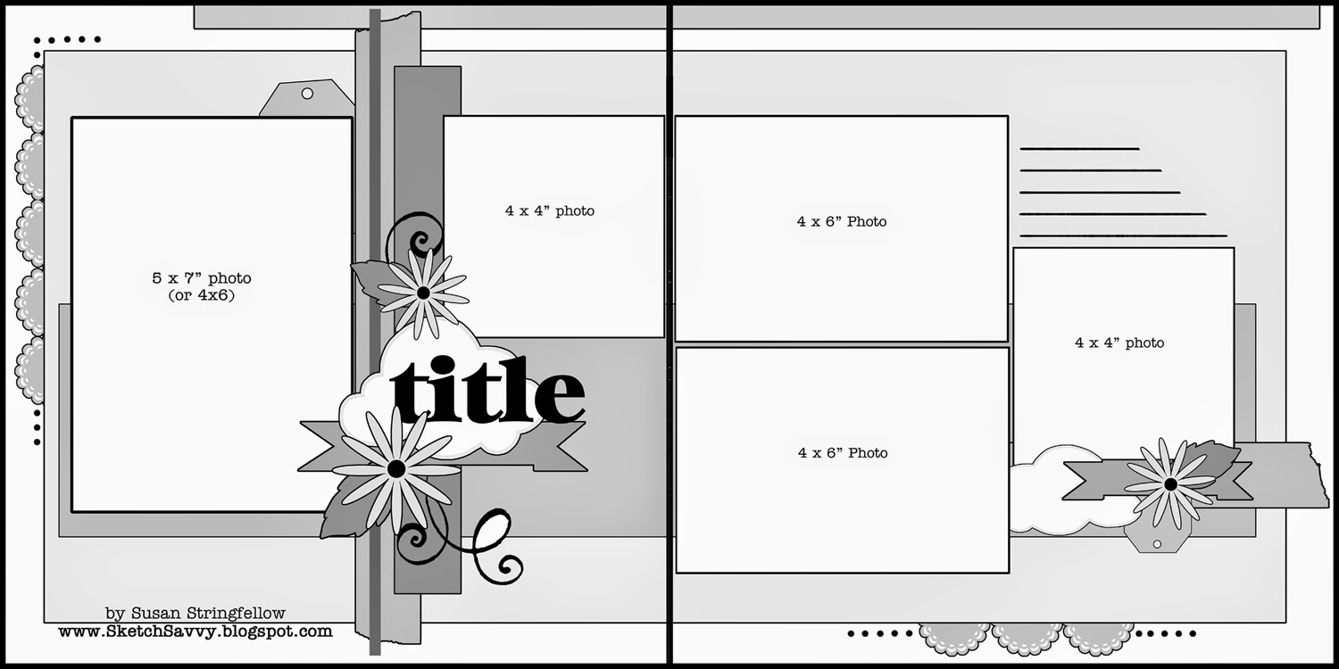 KarenScraps: Two Page Sketch Challenge