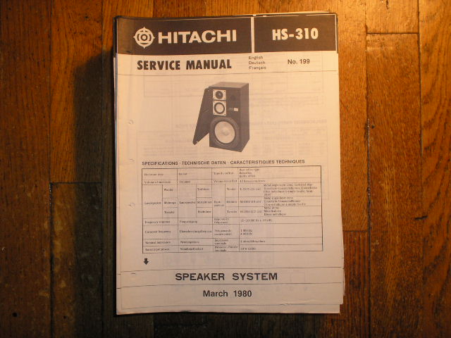 Infrequent Sound [sex.tex] technology: Hitachi HS-310 Loudspeaker ...