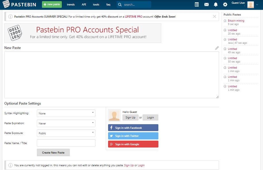 Cara Menggunakan Pastebin ~ Oddsay