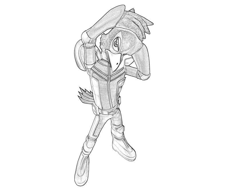 Falco Star Fox Coloring Pages Coloring Pages