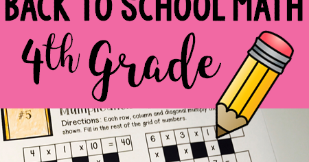 Kelly McCown: Back to School NO PREP Math Packet {4th Grade}