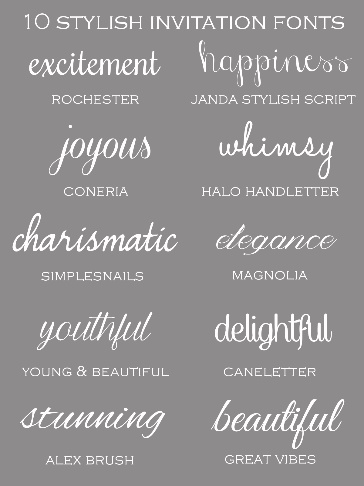 Free Font Friday: Invitations.