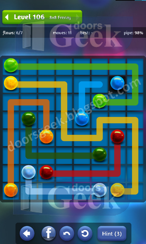 Flow Frenzy [8x8 Frenzy] 8x8 Level 106 ~ Doors Geek