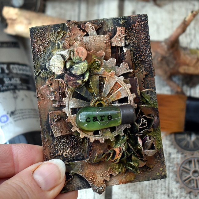 Mezzanotteskapar- Mixed Media made by Katja: Fall inspired ATC cards