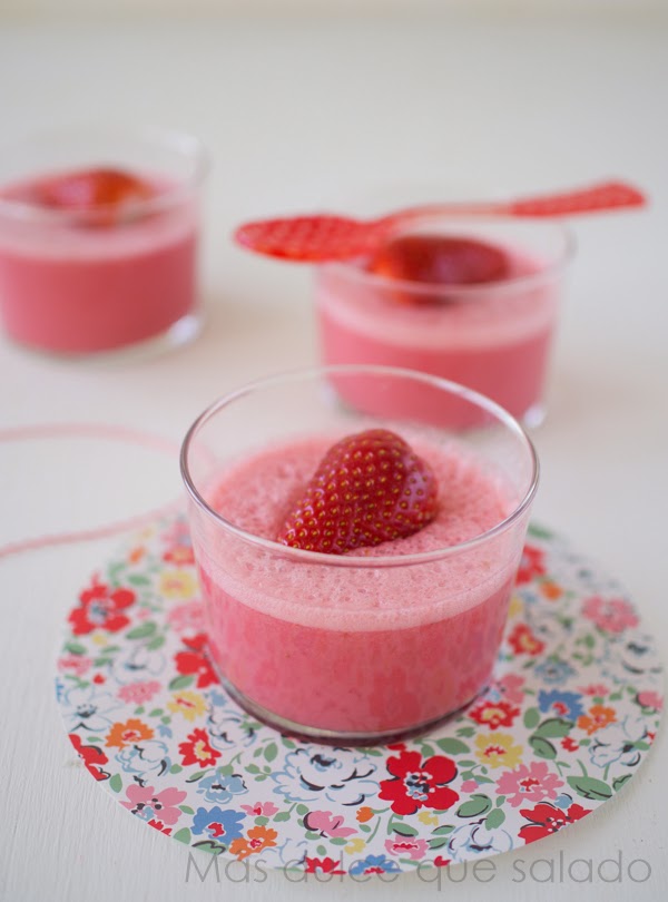 Más dulce que salado: Mousse de fresa