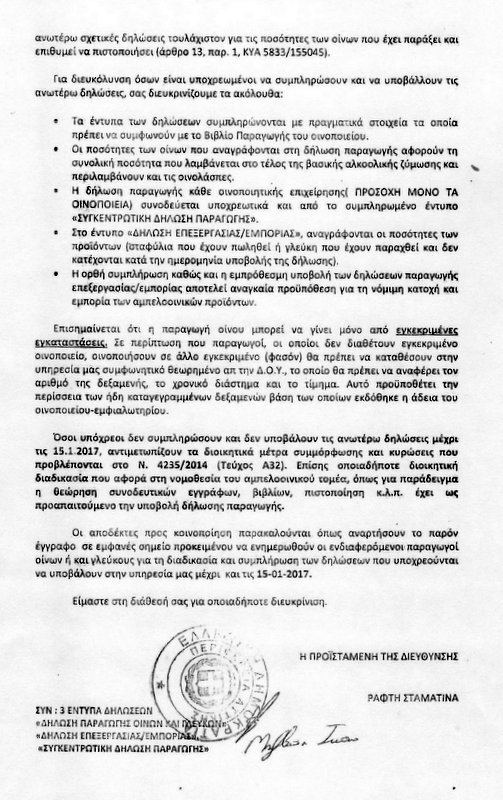 ΤΣΙΡΙΓΟ FM: ΑΓΡΟΤΙΚΟΣ ΣΥΝΕΤΑΙΡΙΣΜΟΣ ΠΟΤΑΜΟΥ - ΔΗΛΩΣΗ ΠΑΡΑΓΩΓΗΣ ...