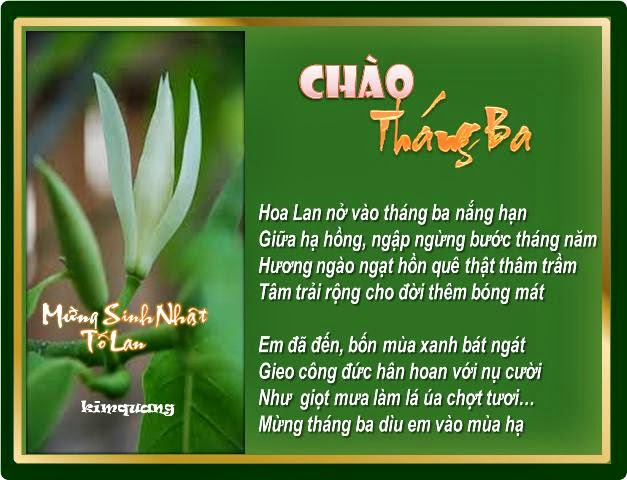 tha hương: Chào Tháng Ba
