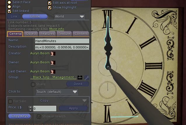 Black Tulip - Clock Scripts: Hands Tool