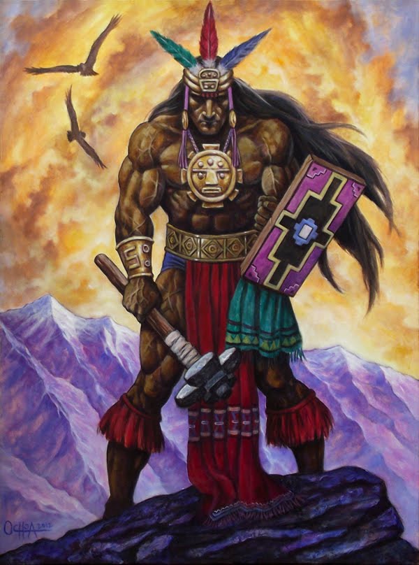 Dios de la querra | Dioses incas, Tatuaje inca, Obras de arte mexicano