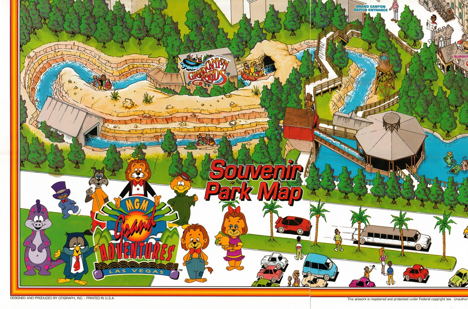 NewsPlusNotes: 1994 MGM Grand Adventures Souvenir Map